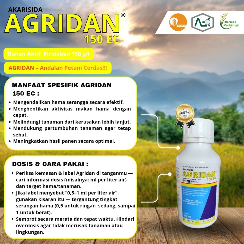 Jual AKARISIDA AGRIDAN 150 EC | Shopee Indonesia