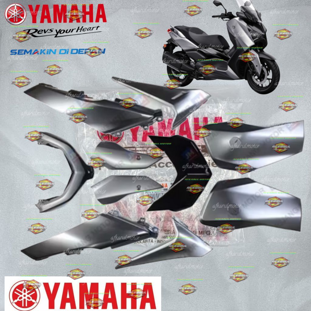 Jual COVER BODY HALUS FULL ALL NEW XMAX V2 SILVER METALIK GRAY METALIC ...