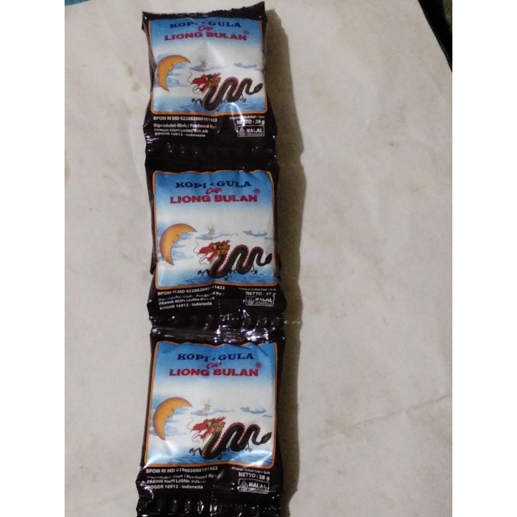 Jual Kopi Liong Bulan+Gula 1Renceng isi 10 pcs | Shopee Indonesia