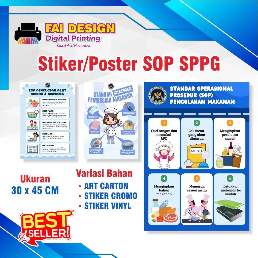 Jual Poster Papan SOP Dapur SPPG Edukasi Lengkap Termurah | Shopee ...