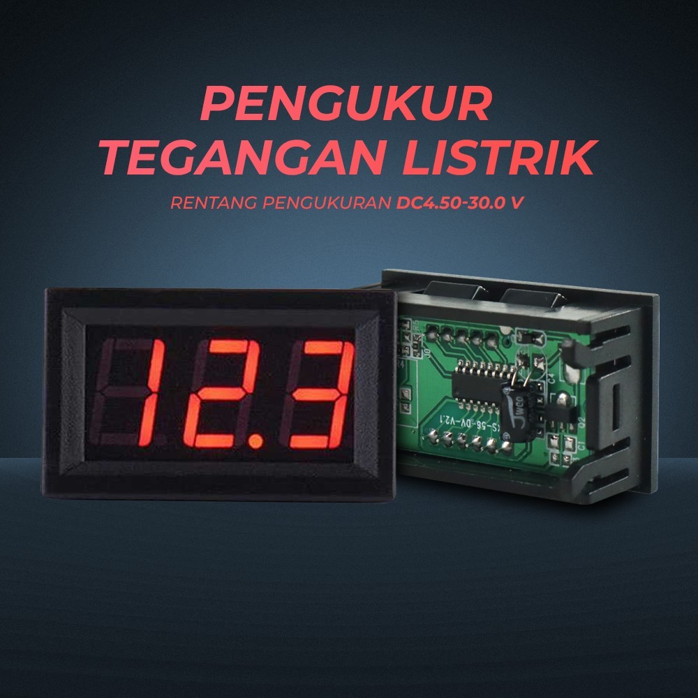 Jual Display Pengukur Tegangan Listrik Voltmeter LED | Shopee Indonesia