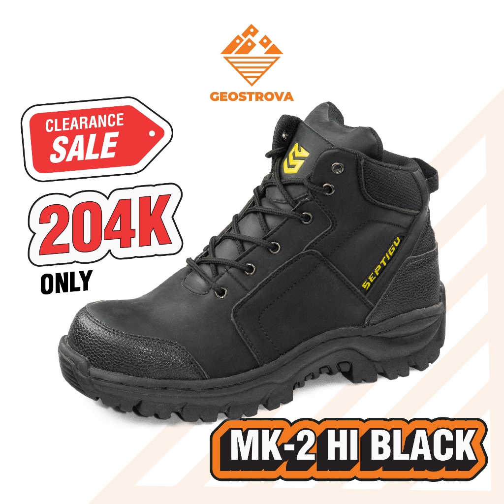 Jual Sepatu Safety Boots Pria Ujung Besi Slip Puncture Resist Awet Anti ...