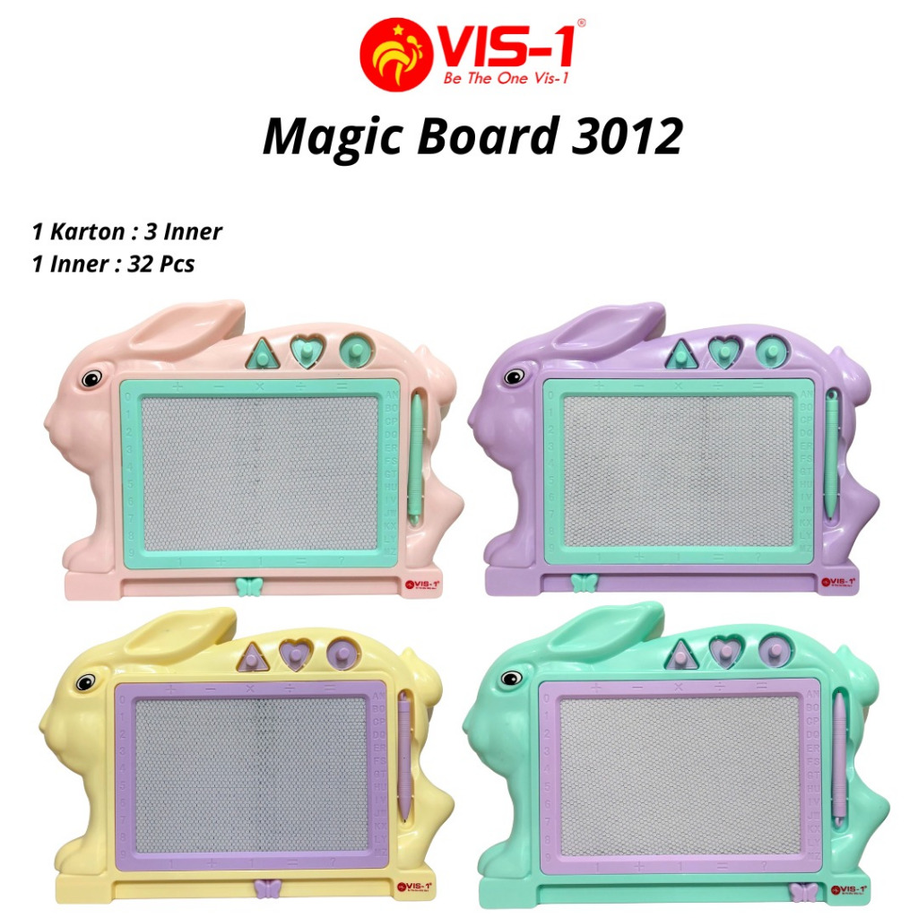 Jual VIS-1 Papan Tulis Magnet Jalan / Magic Board Magnet motif Kelinci ...