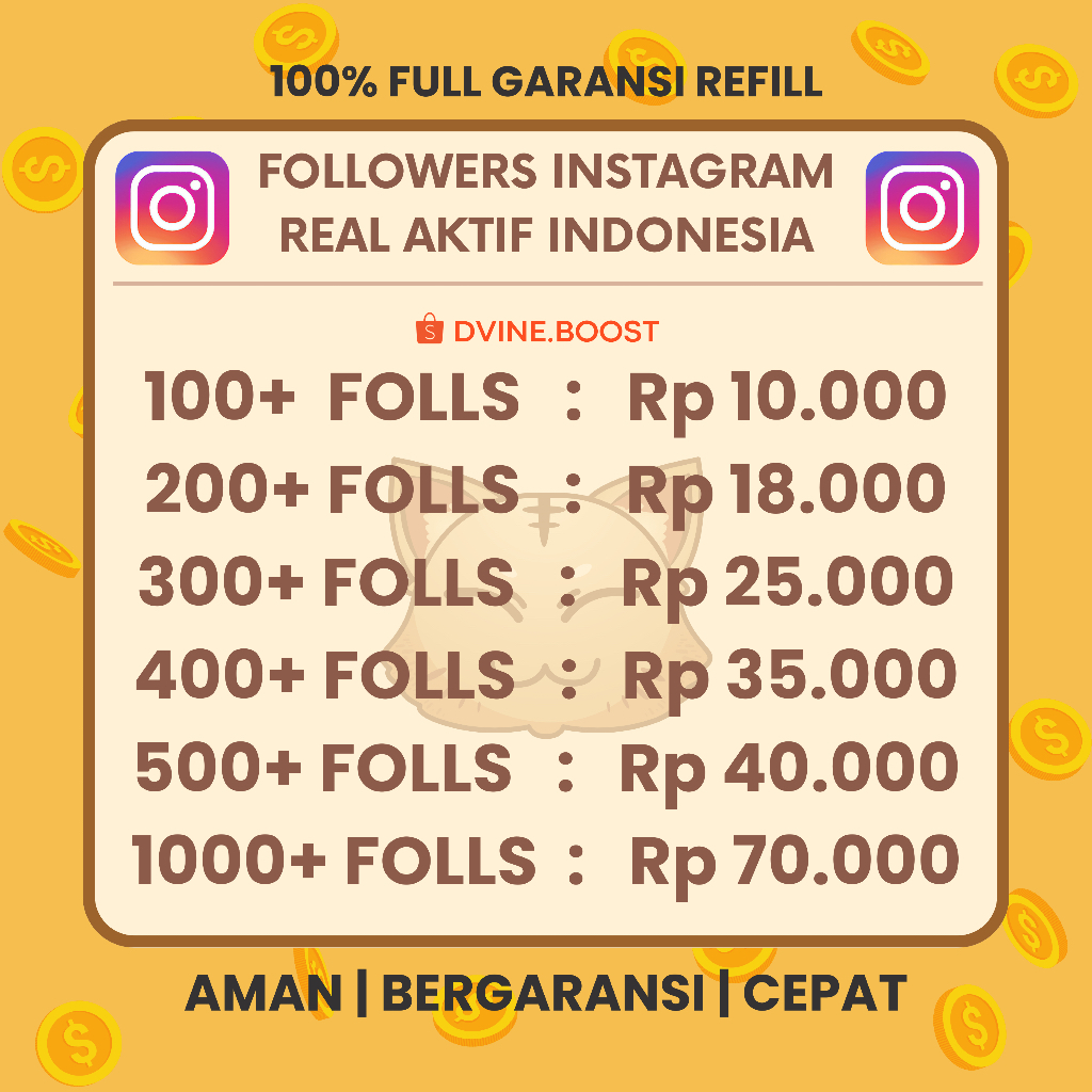Jual PROMO FOLLOWERS IG INDONESIA INSTGRAM REAL FOLLOWER FOLLOWES ...