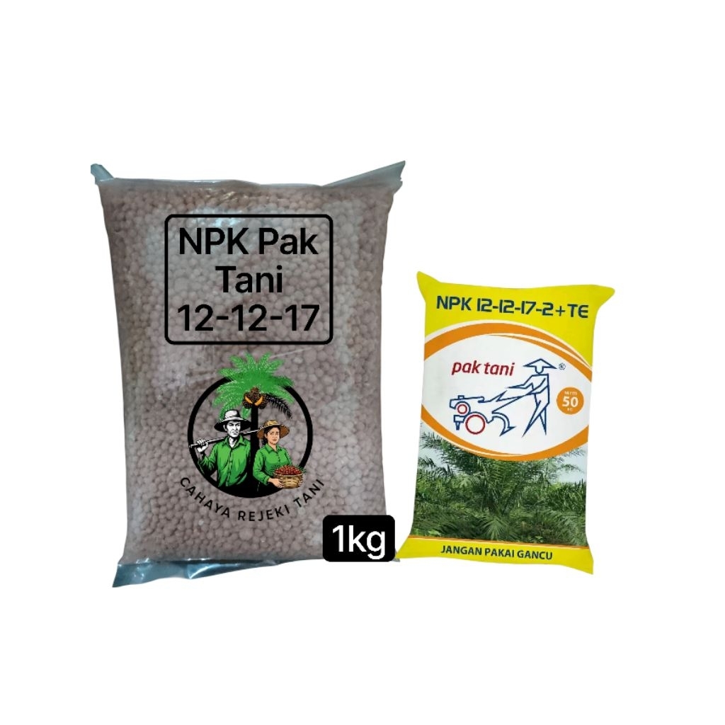 Jual Pupuk NPK Pak Tani 12-12-17-2+TE Original kemasan Repack 1kg ...