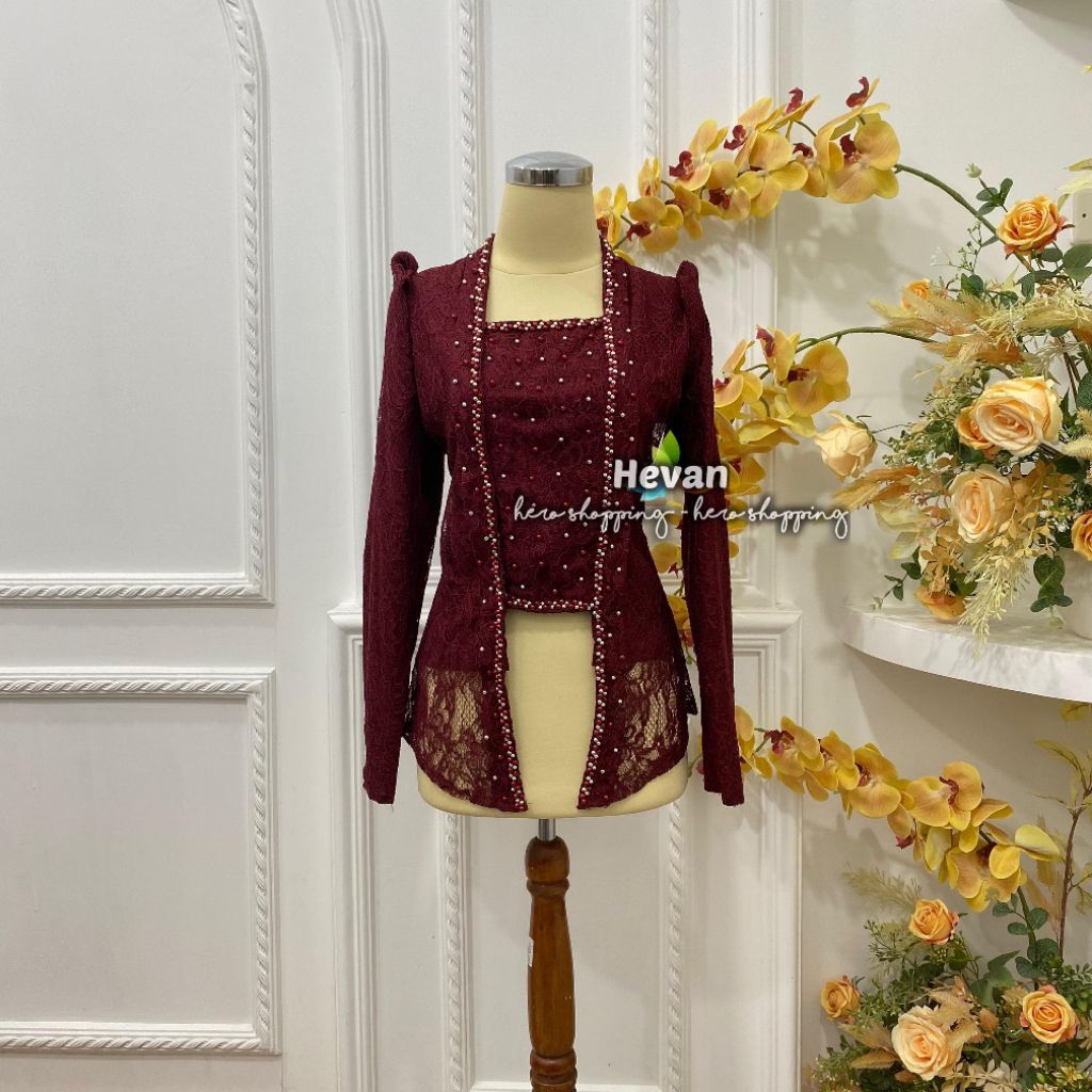 Jual Kebaya Lala | Kebaya Broklat + Furing / Kebaya Modern | Shopee ...