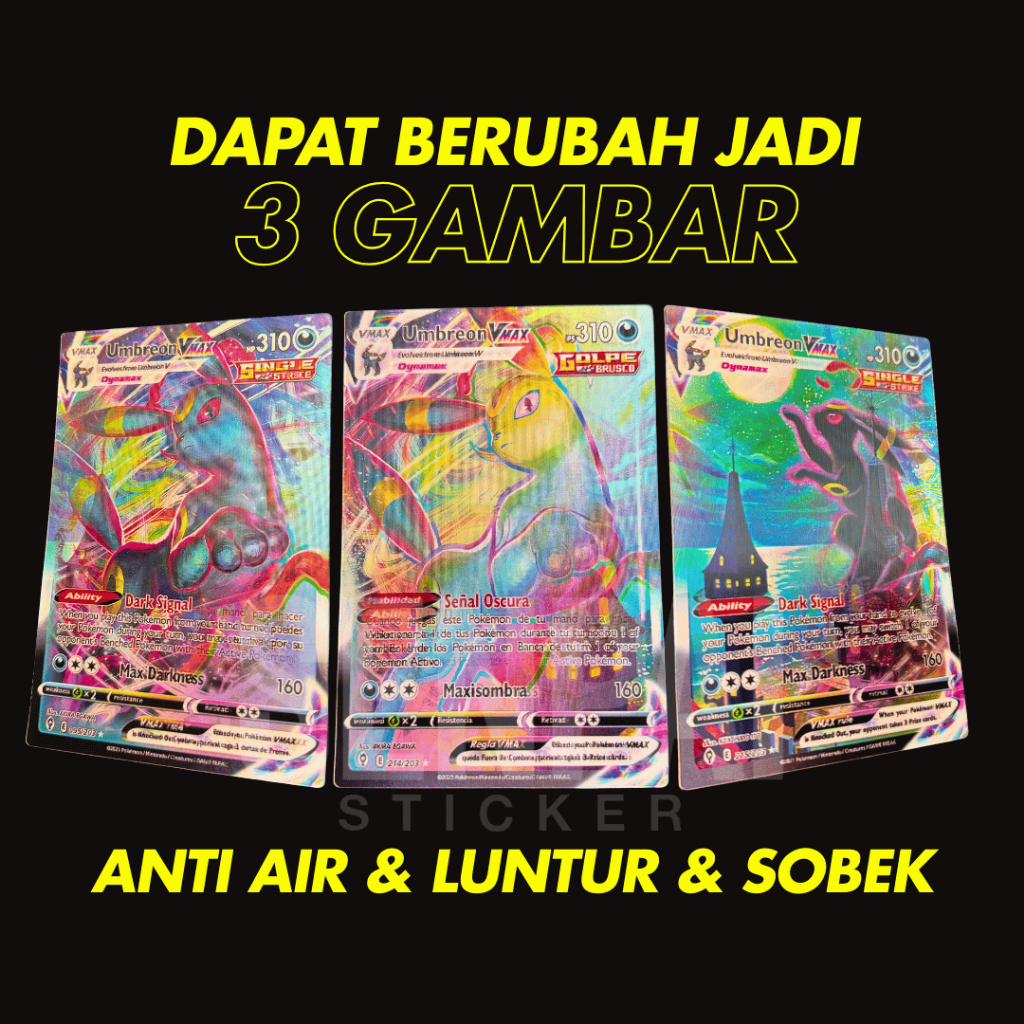 Jual Pokemon SENPAI STICKER 3D TER MURAH Stiker Anti Air Ukuran Besar ...