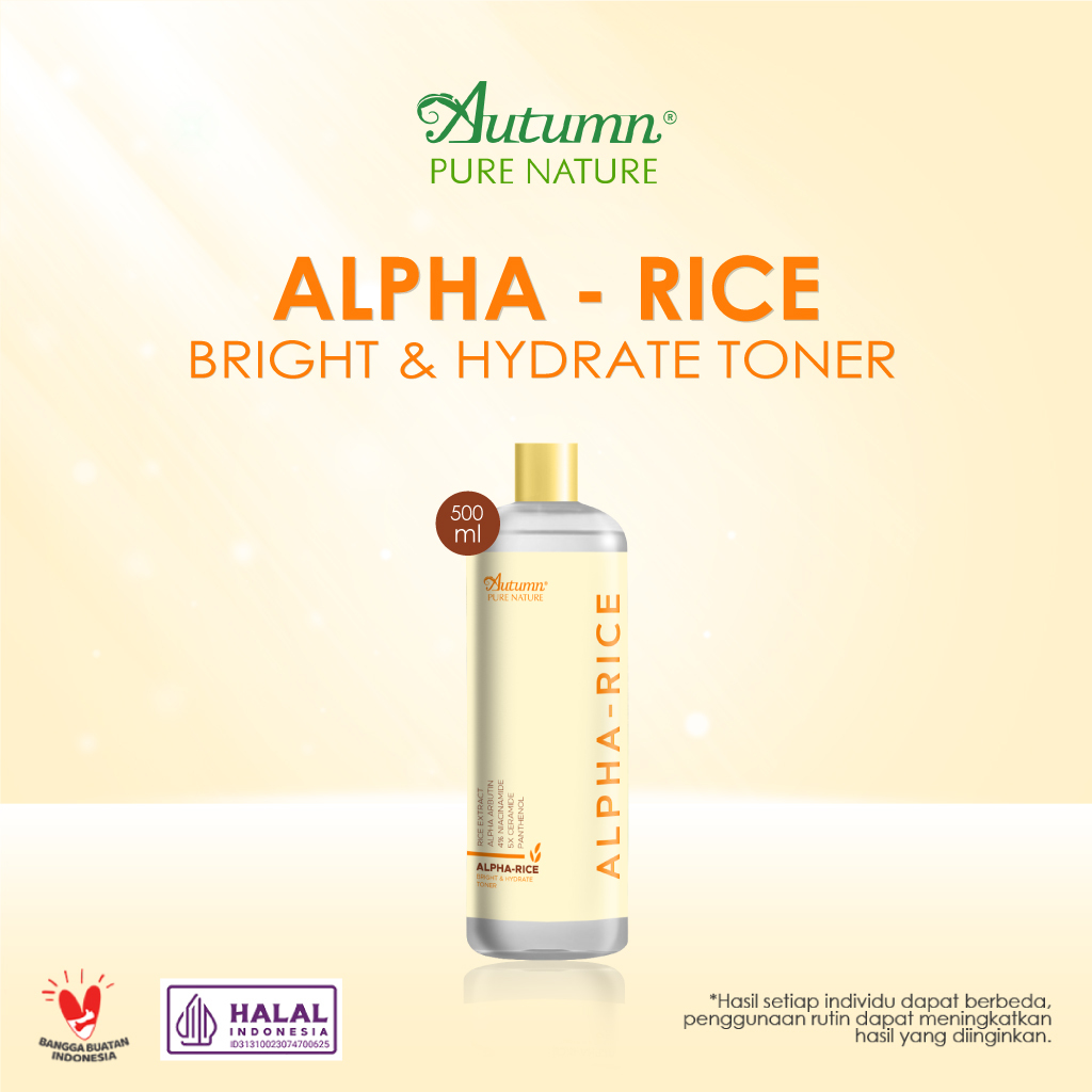 Jual Autumn Alpha Rice Bright Hydrate Toner 500ml (AART 500ML) | Shopee ...