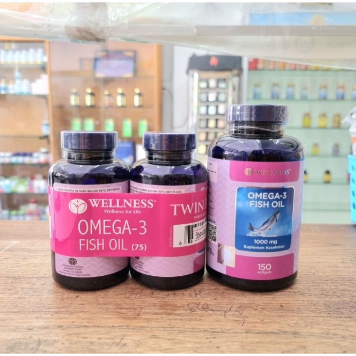 Jual Wellness Omega 3 Fish Oil 1000mg 75 softgell - BANDED | Shopee ...