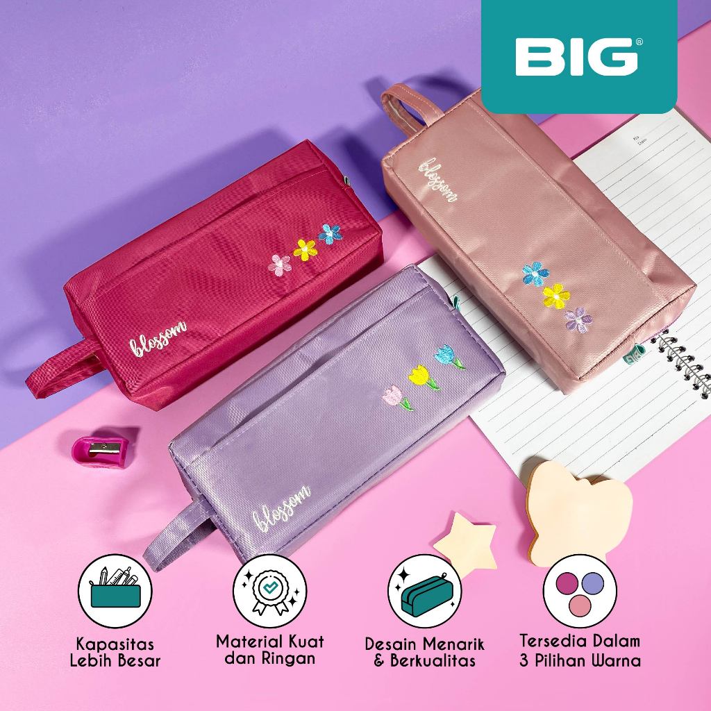 Jual BIG Tempat Pensil Kotak Pensil Model Flower Blossom Pencil Case ...