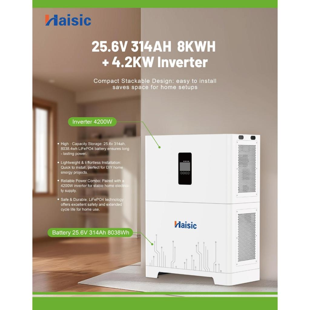 Jual All in One Haisic Solar Inverter 4.2kW+8KWh Stackable Energy ...