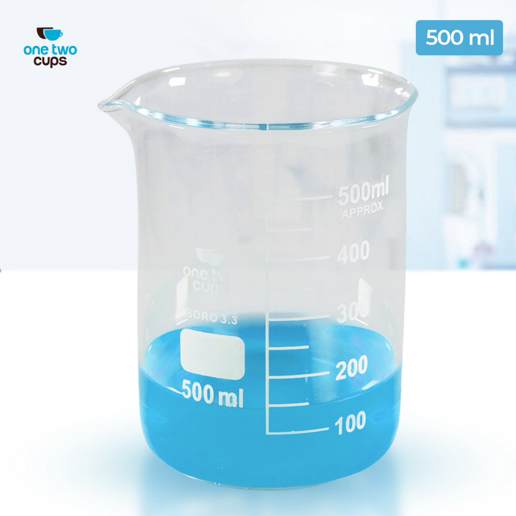 Jual Beaker Glass 500 ML / Beaker Kaca Borosilikat l Gelas Ukur Kimia ...