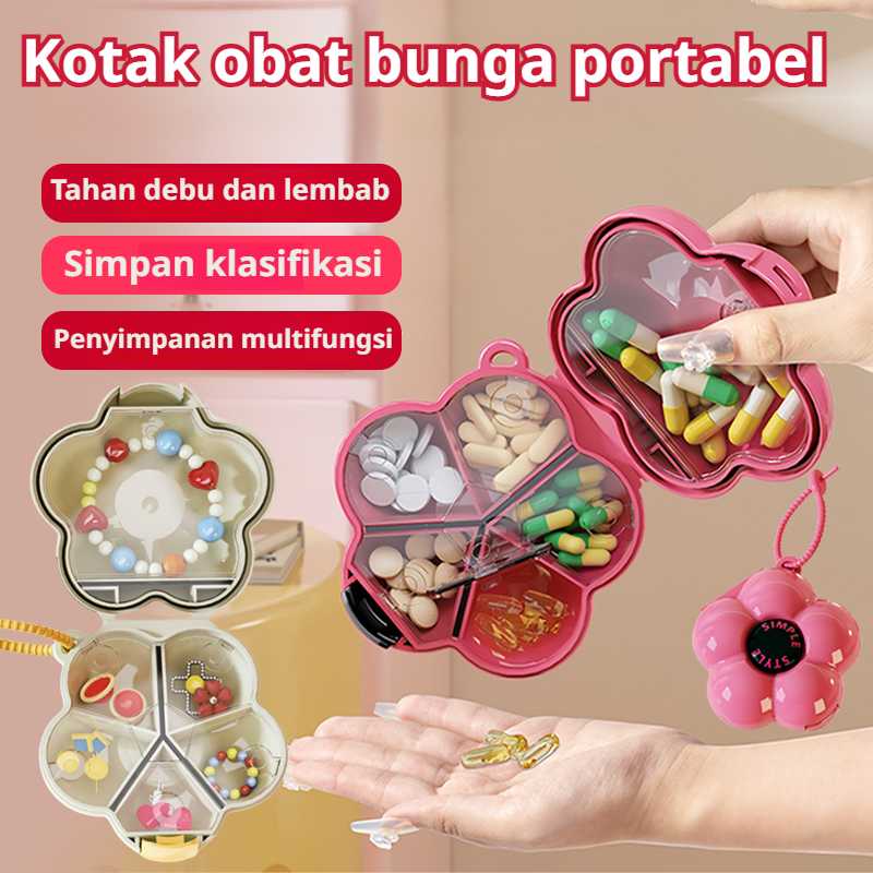 Jual [COD/Pengiriman Cepat 24 Jam] Kotak Obat Mini 7 Sekat Portabel ...