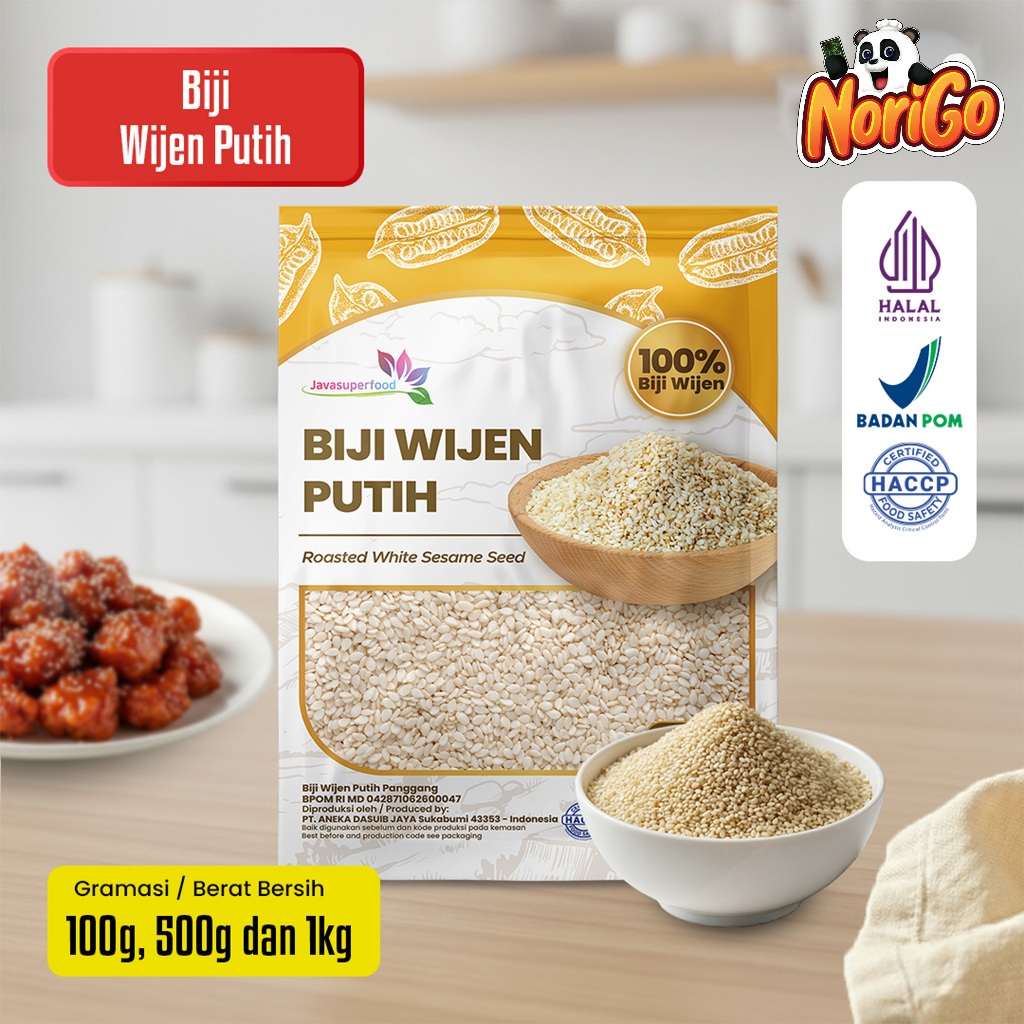 Jual [HALAL] BIJI WIJEN PUTIH 100% (1KG/500GR) / WHITE SESAME SEEDS ...