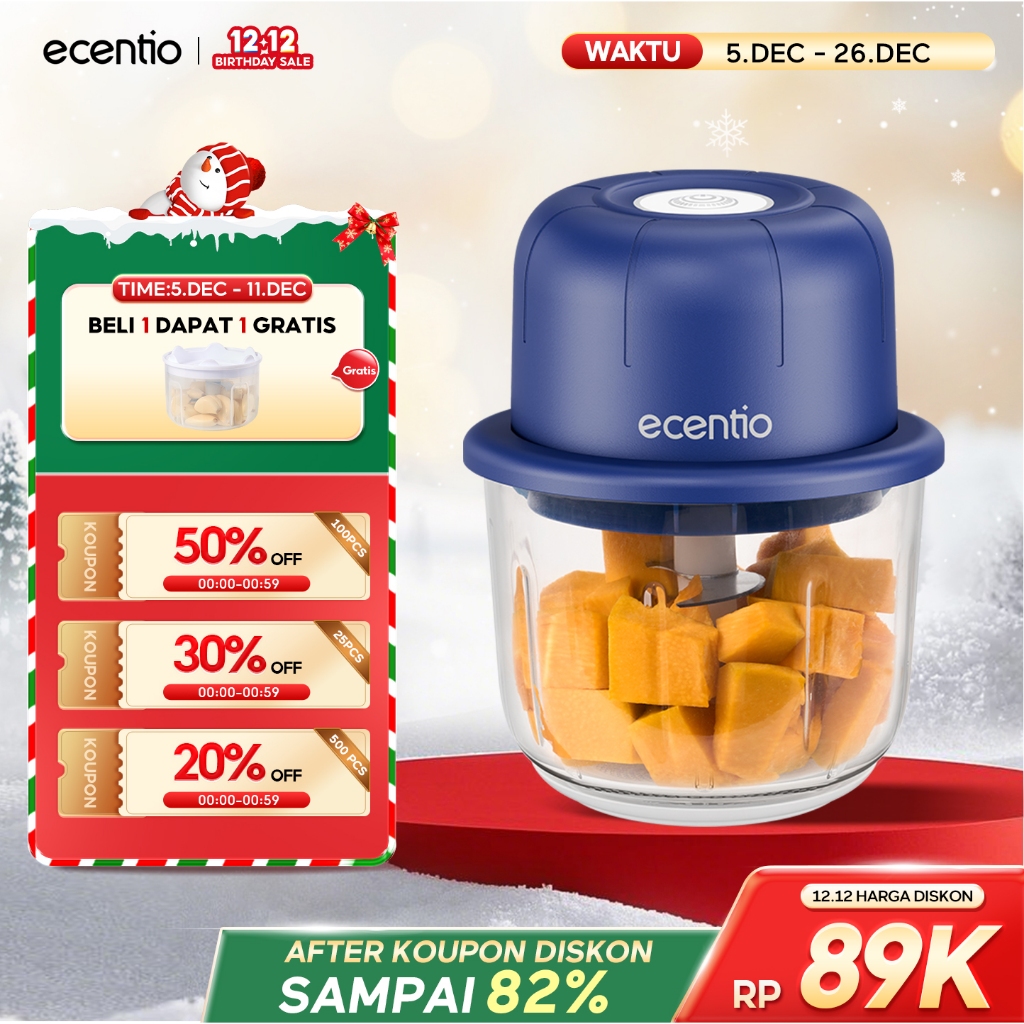 Jual ecentio blender coper daging dan bumbu 6 pisau 350ml peralatan ...