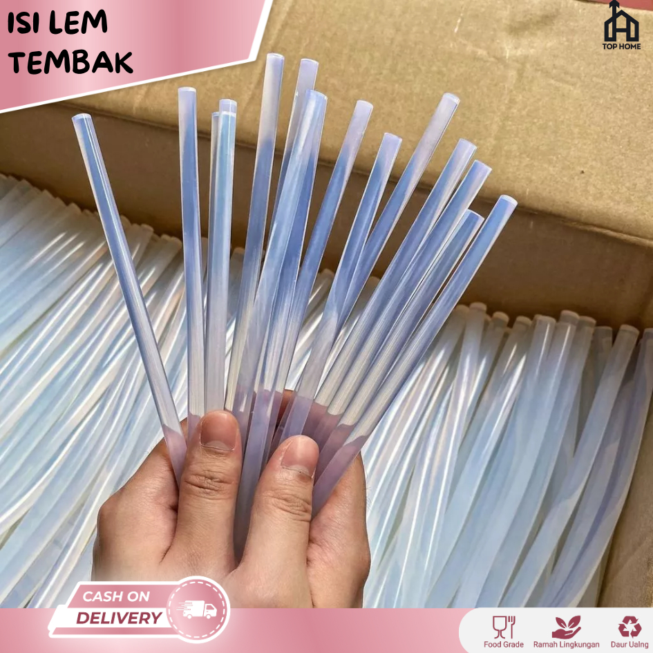 Jual (10 pcs)Isi Lem Tembak Bening Transparan Glue Gun Refill 1 kg Lem ...