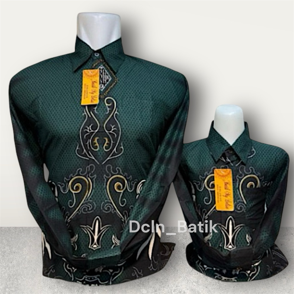 Jual Baju Batik Ijo Emerald Couple Katun Ayah Anak Cocok untuk Acara ...