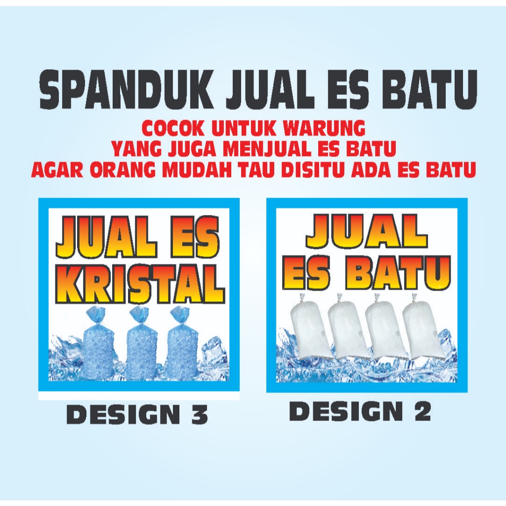 Jual SPANDUK JUAL ES BATU, BANNER JUAL ES BATU | Shopee Indonesia