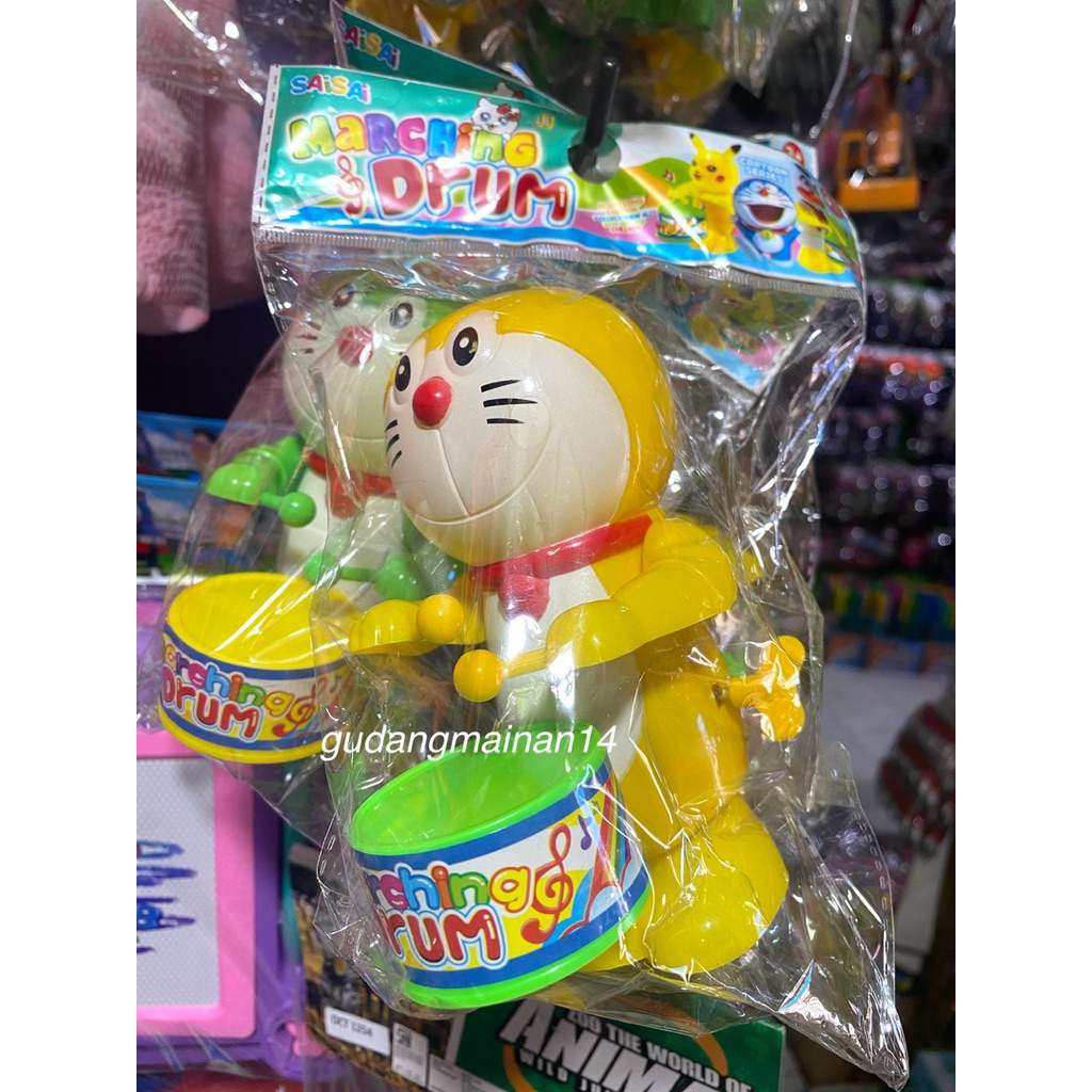 Jual Mainan Edukasi Anak Tambur Drum Putar Gajah/Doraemom | Shopee ...
