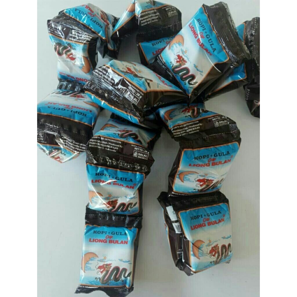Jual Kopi Liong Bulan Bubuk Sachet+Gula | Shopee Indonesia