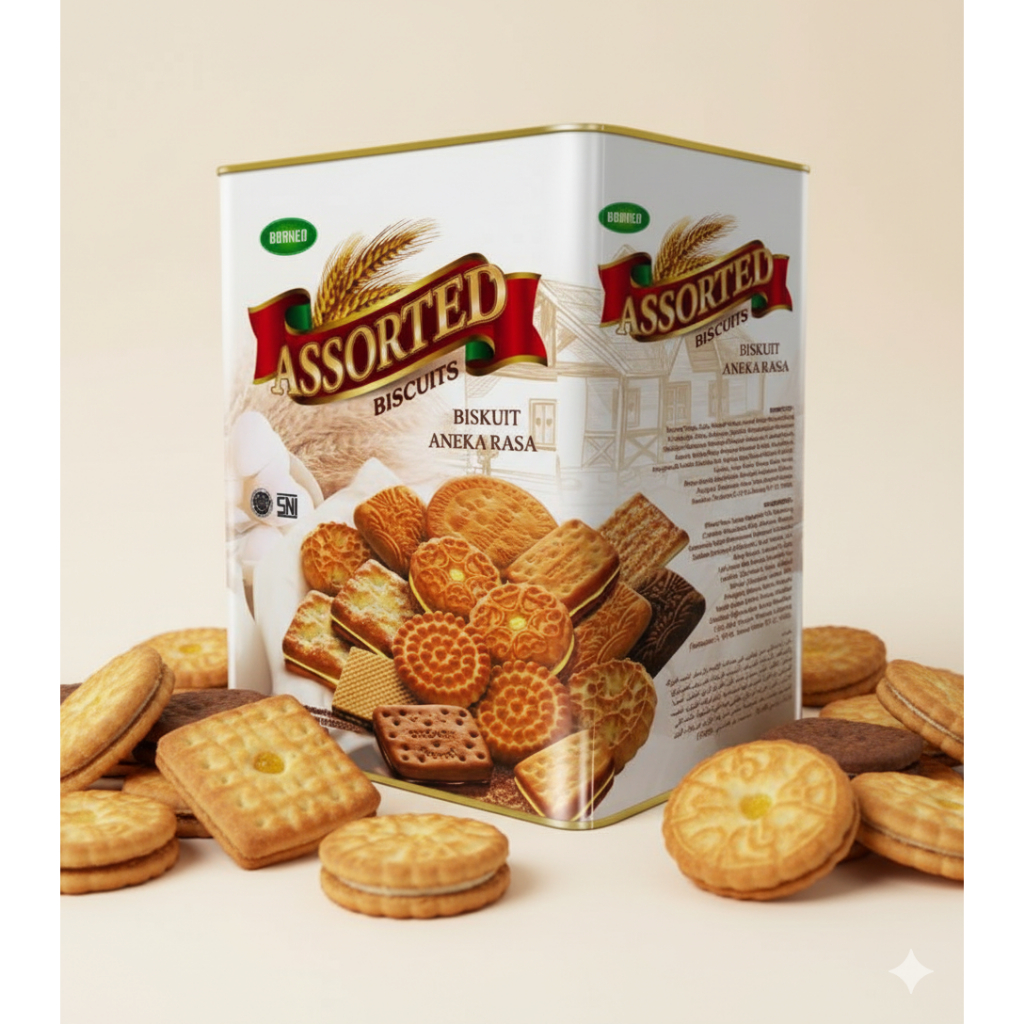 Jual Assorted Biscuit Borneo 650 Gr | Shopee Indonesia