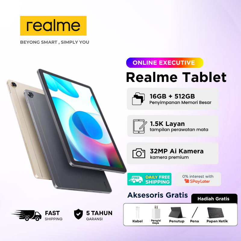 Jual Realme Pad X Lite 10.1” | 12+512GB | Gratis Stylus + Keyboard ...