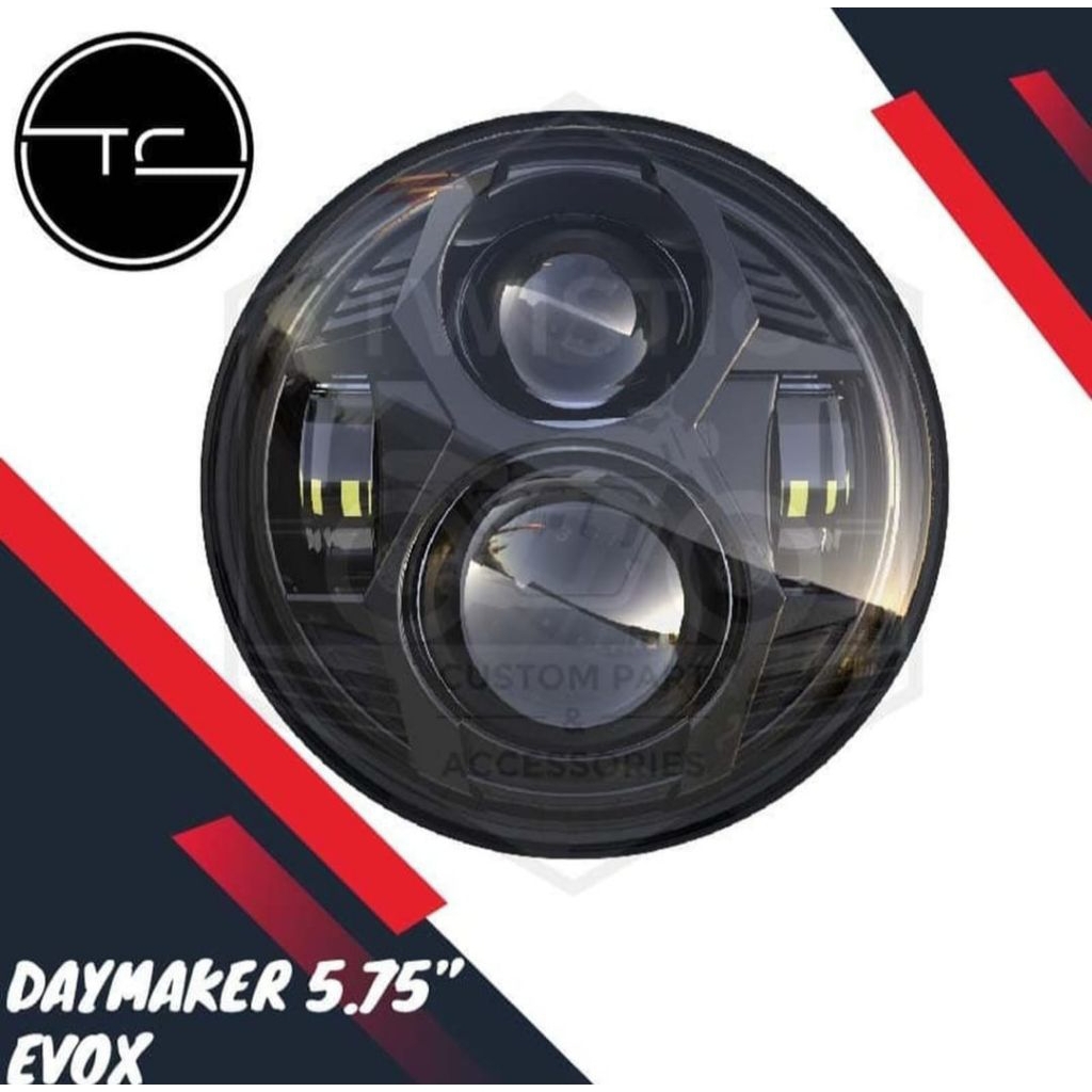 Jual Daymaker 5.75" 5.75 inch Spider Evox Lampu LED Motor Harley Dyna ...