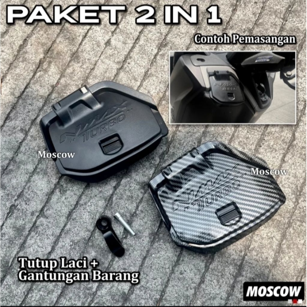 Jual TUTUP LACI NMAX TURBO NMAX TURBO NEO S 2023-2025+GANTUNGAN BARANG ...