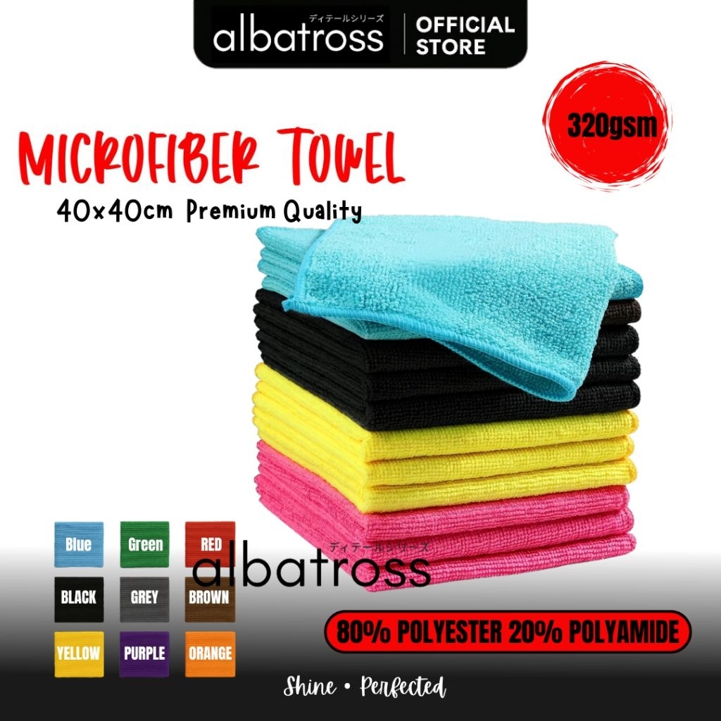 Jual albatross Kain Lap Microfiber Towel Premium Quality 40x40cm 320gsm ...
