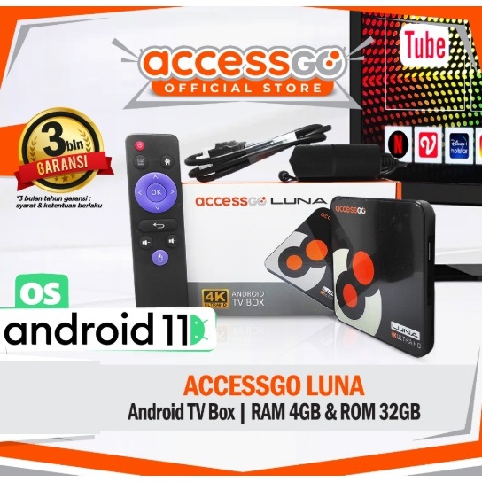 Jual Android Box Accessgo Luna Smart TV Digital 4K Ultra HD Bluetooth ...