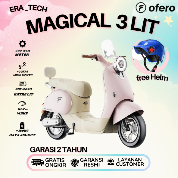 Jual TERMURAH Sepeda Listrik Ofero Magical 3 Lit (Lithium) - Power 600 ...