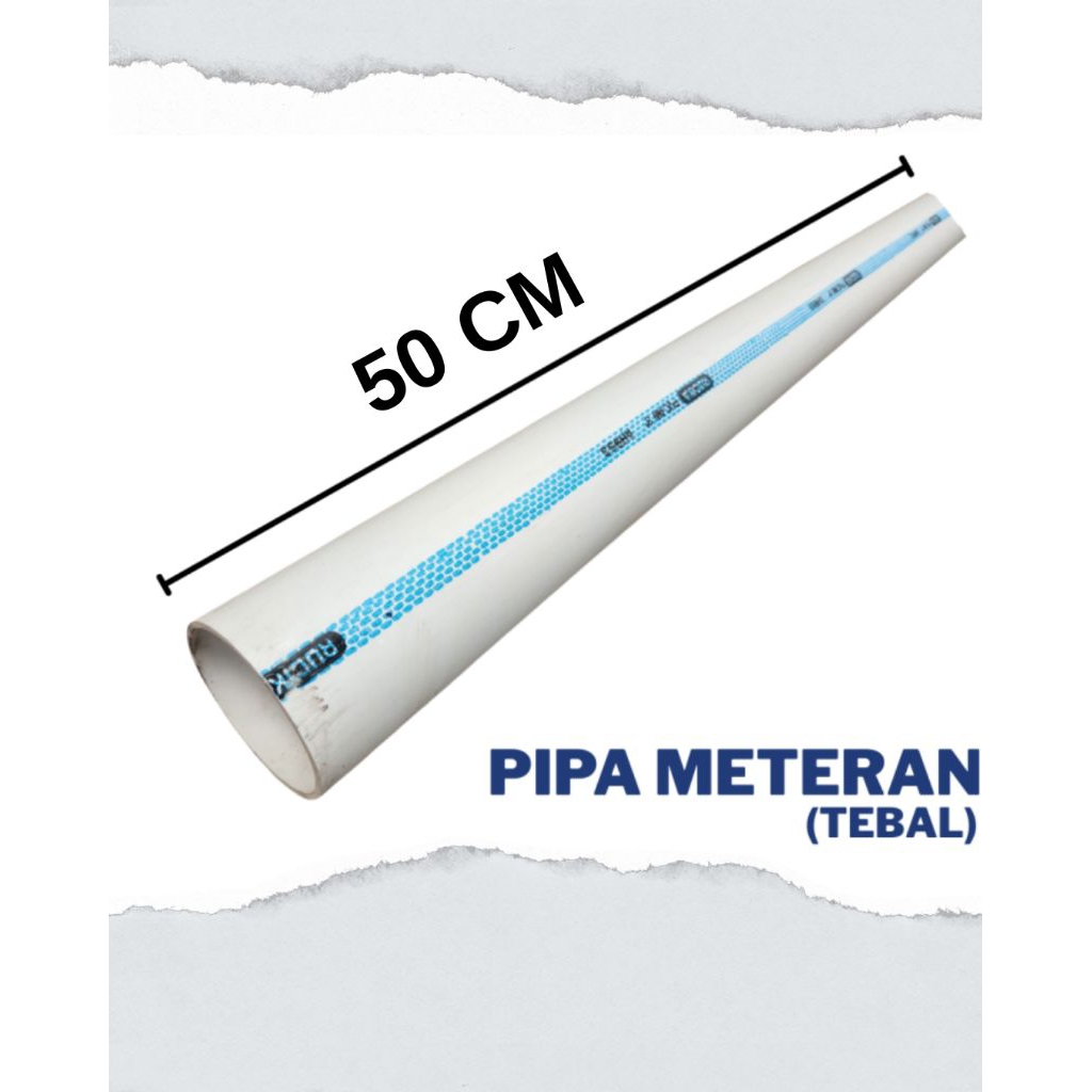 Jual PIPA PVC RUCIKA METERAN TEBAL (AW) uk 3/4 inch ECERAN 50CM DAN ...