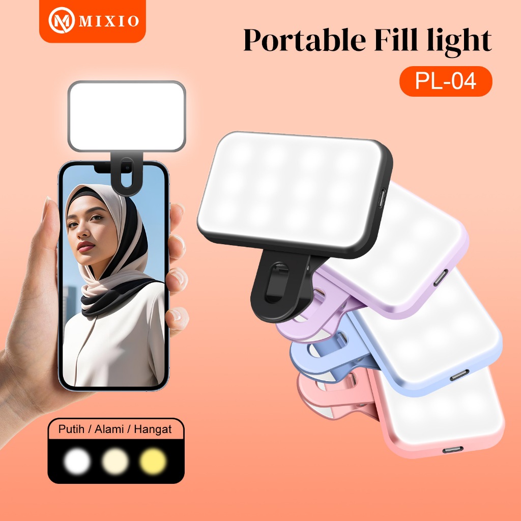 Jual MIXIO PL-04 Lampu Mini Selfie Light LED Light Mobile Phone ...