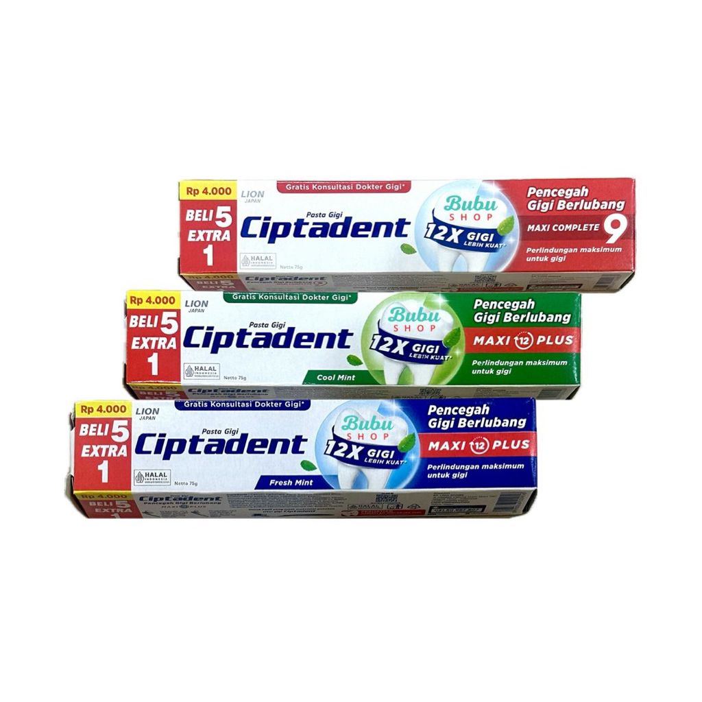 Jual Ciptadent Pasta Gigi Maxi 12 Fresh Mint Tube 75 gr | Shopee Indonesia