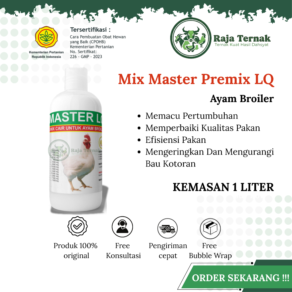 Jual MIX MASTER LQ BROILER - Premix Cair Untuuk Broiler | Shopee Indonesia