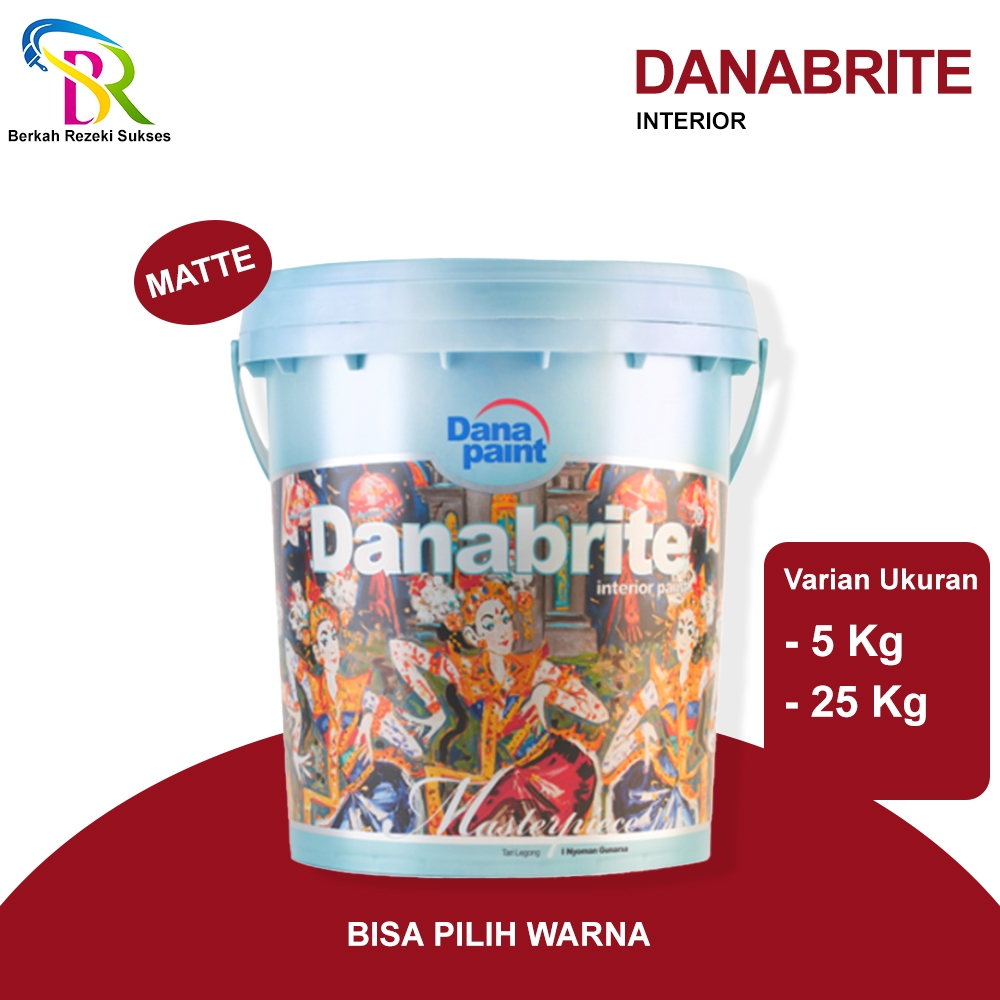 Jual DANABRITE CAT TEMBOK INTERIOR UKURAN 5 KG & 25 KG. BISA REQUEST ...
