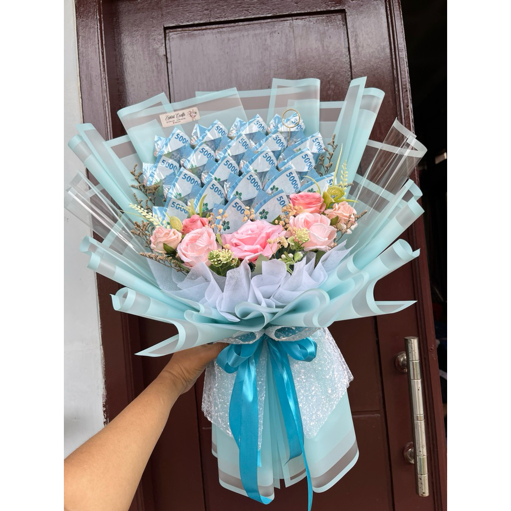 Jual [BISA KIRIM HARI INI] Money bouquet buket uang Bucket bunga ...