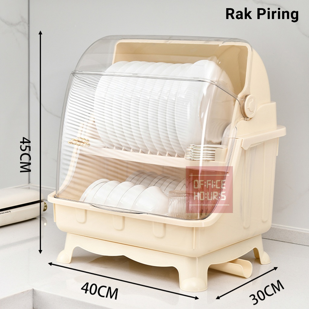Jual Rak Piring Dapur / Rak Pengering Piring Tertutup Anti Debu -Plate ...
