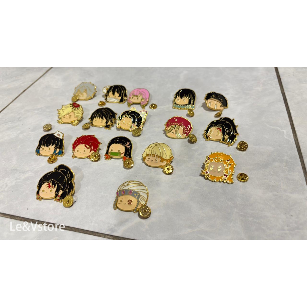 Jual Pin / Bros Kecil Versi Chibi Demon Slayer, Chibi Version : Akaza ...