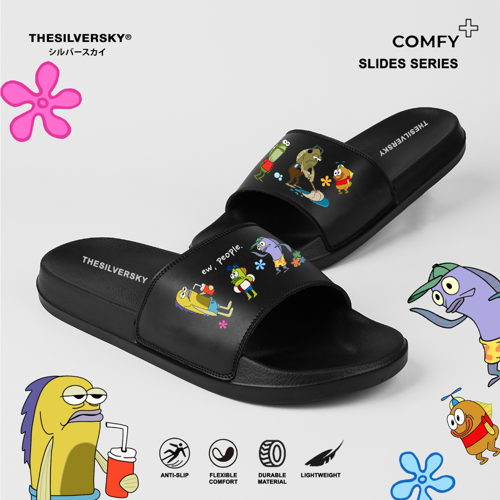 Jual Thesilversky Fish Bikini Bottom Slides Sandal Spongebob Buddies ...