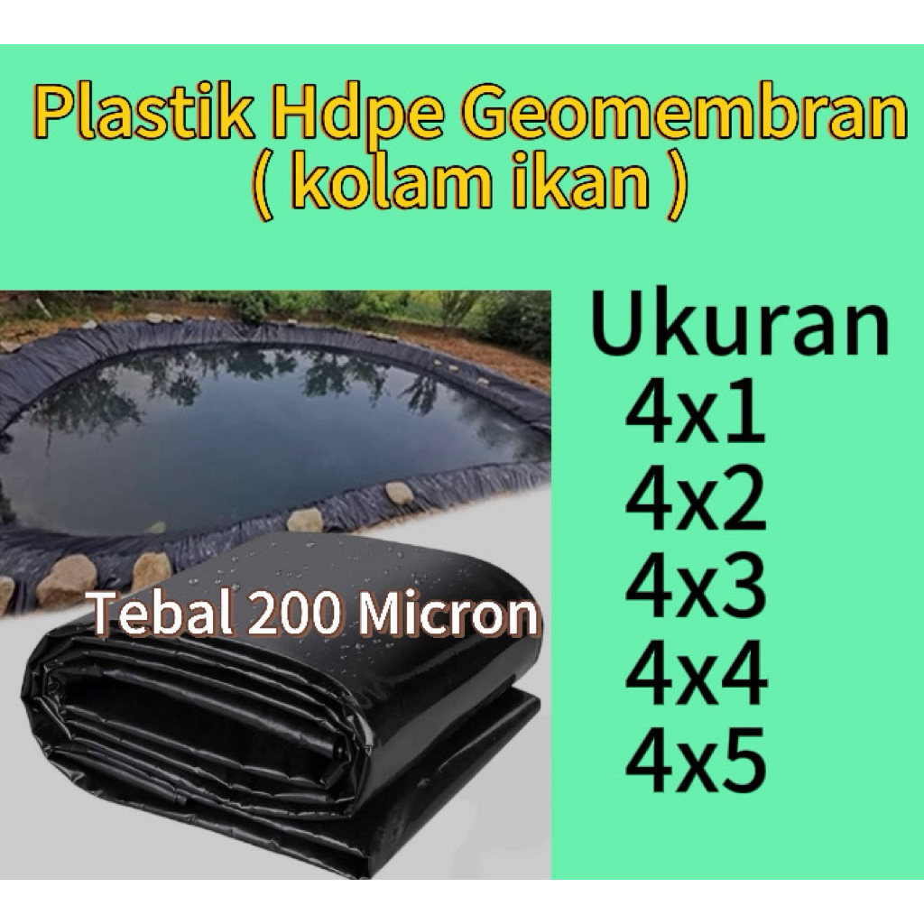 Jual Geomembran Hdpe berbagai ukuran Tebal 200 Micron ( kolam ikan ...