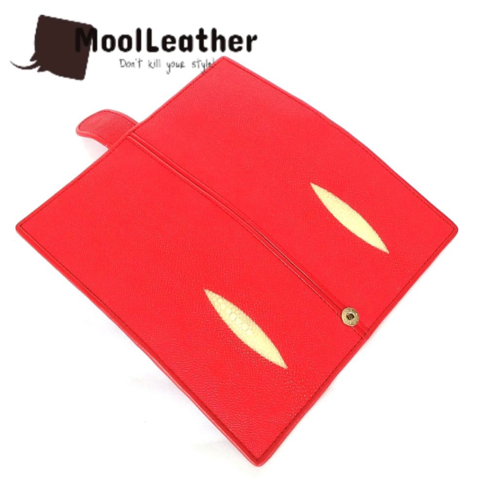 Jual Dompet wanita asli kulit ikan pari dan sapi warna merah model ...