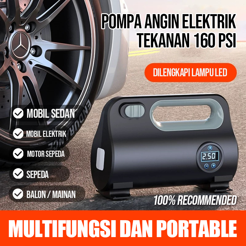 Jual BBAK Pompa Ban Mobil Motor Elektrik Digital 150 PSI High Pressure ...