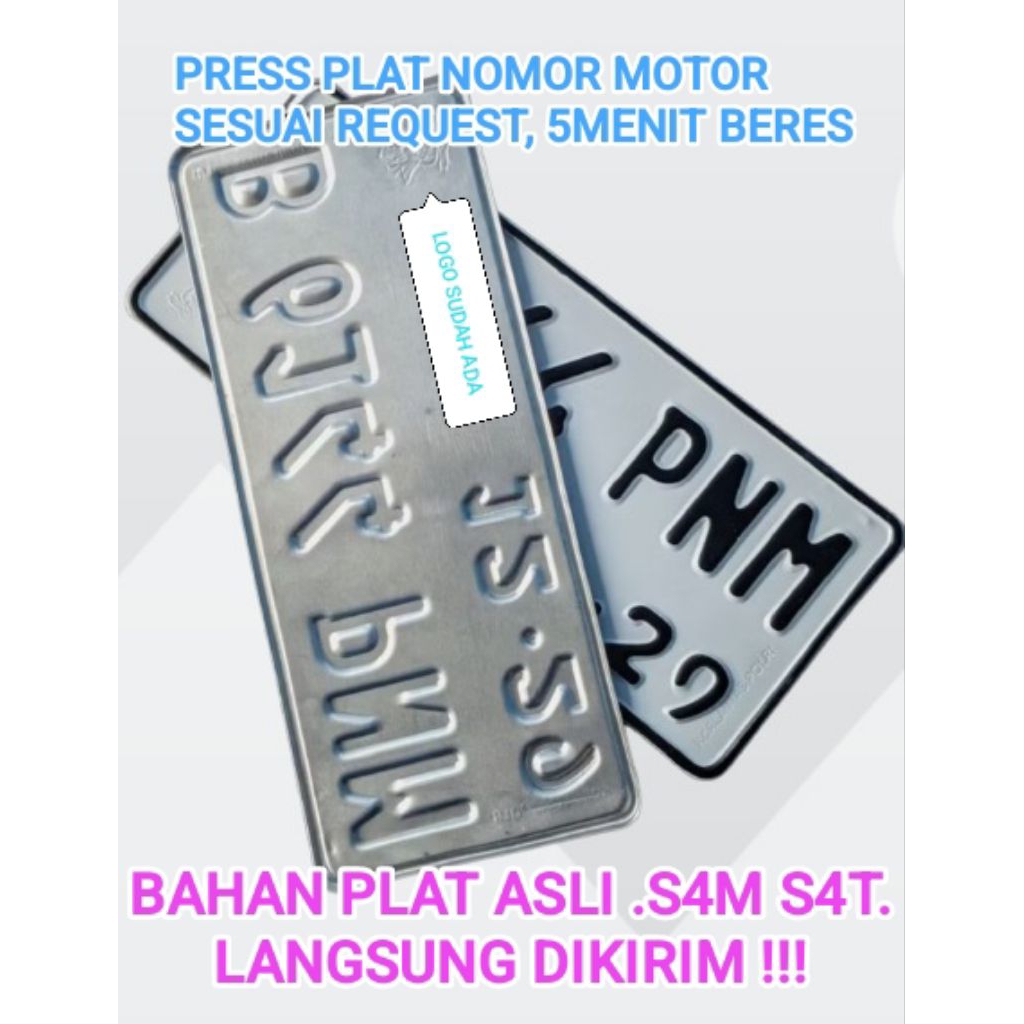 Jual INSTAN • PLAT MOTOR FONT TERBARU • COD • Custom plat motor standar ...