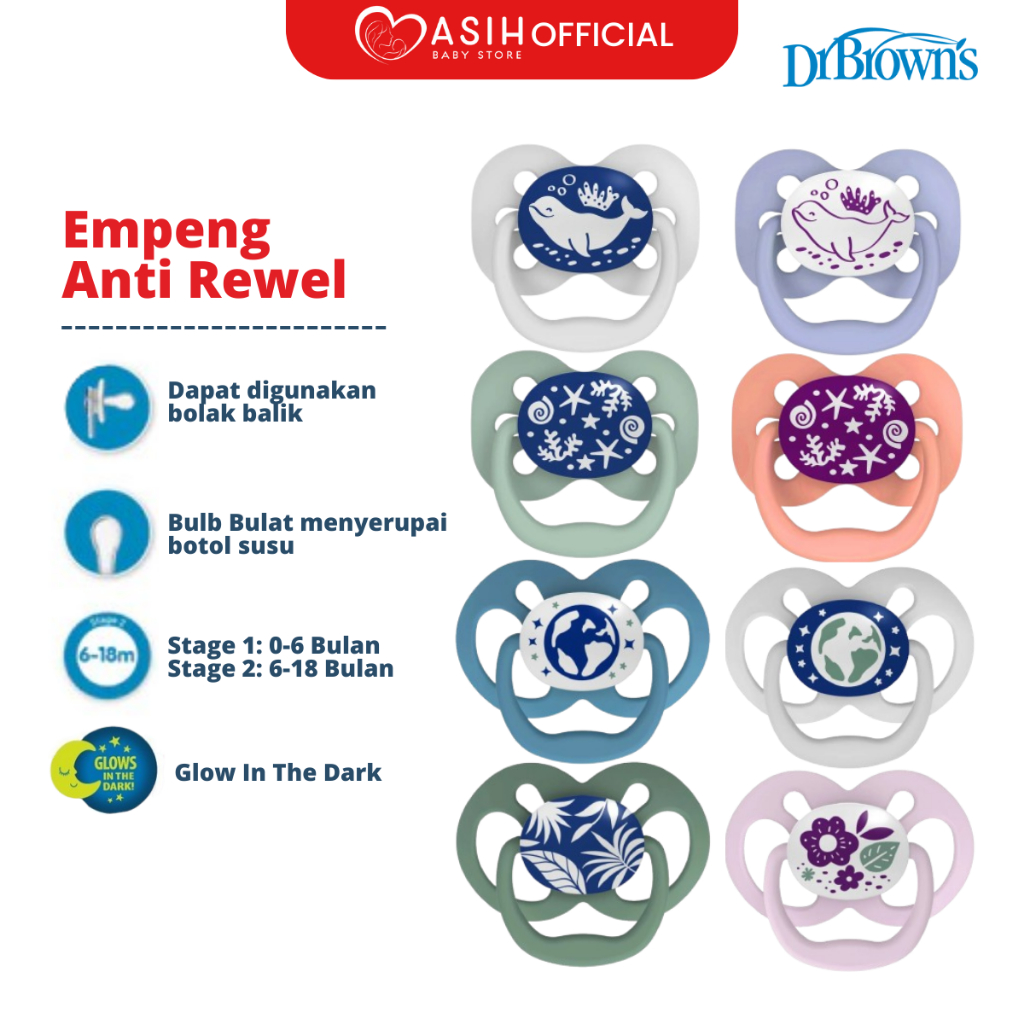 Jual Dr Browns Advantage Pacifier Glow In The Dark Empeng Menyala Dalam ...