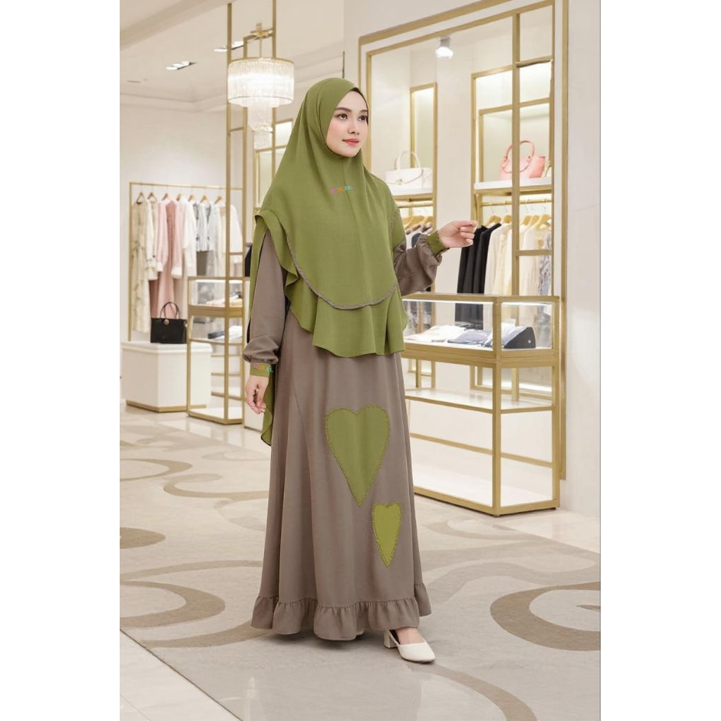 Jual Gamis Set Khimar Super Elegant Full swarovski look ala Sisesa ...