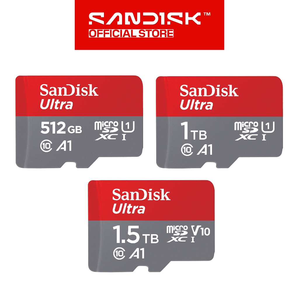 Jual SANDISK microSDXC Ultra A1 512GB / 1TB / 1.5TB Class 10 UHS-I (Up ...