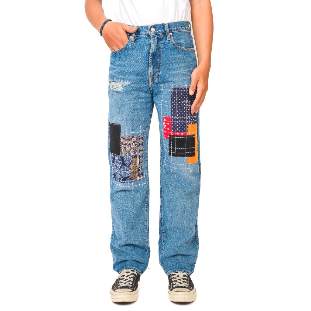 Jual Bespoke Project - Celana Denim Pria Rufus Patchwork | Shopee Indonesia