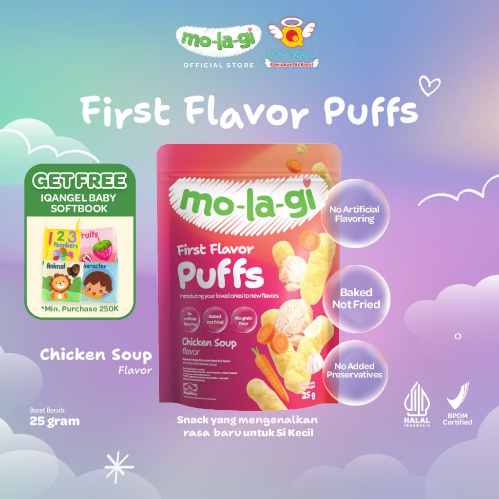 Jual Molagi - First Flavour Puff Chicken Soup 25gr - Snack Sehat Anak ...
