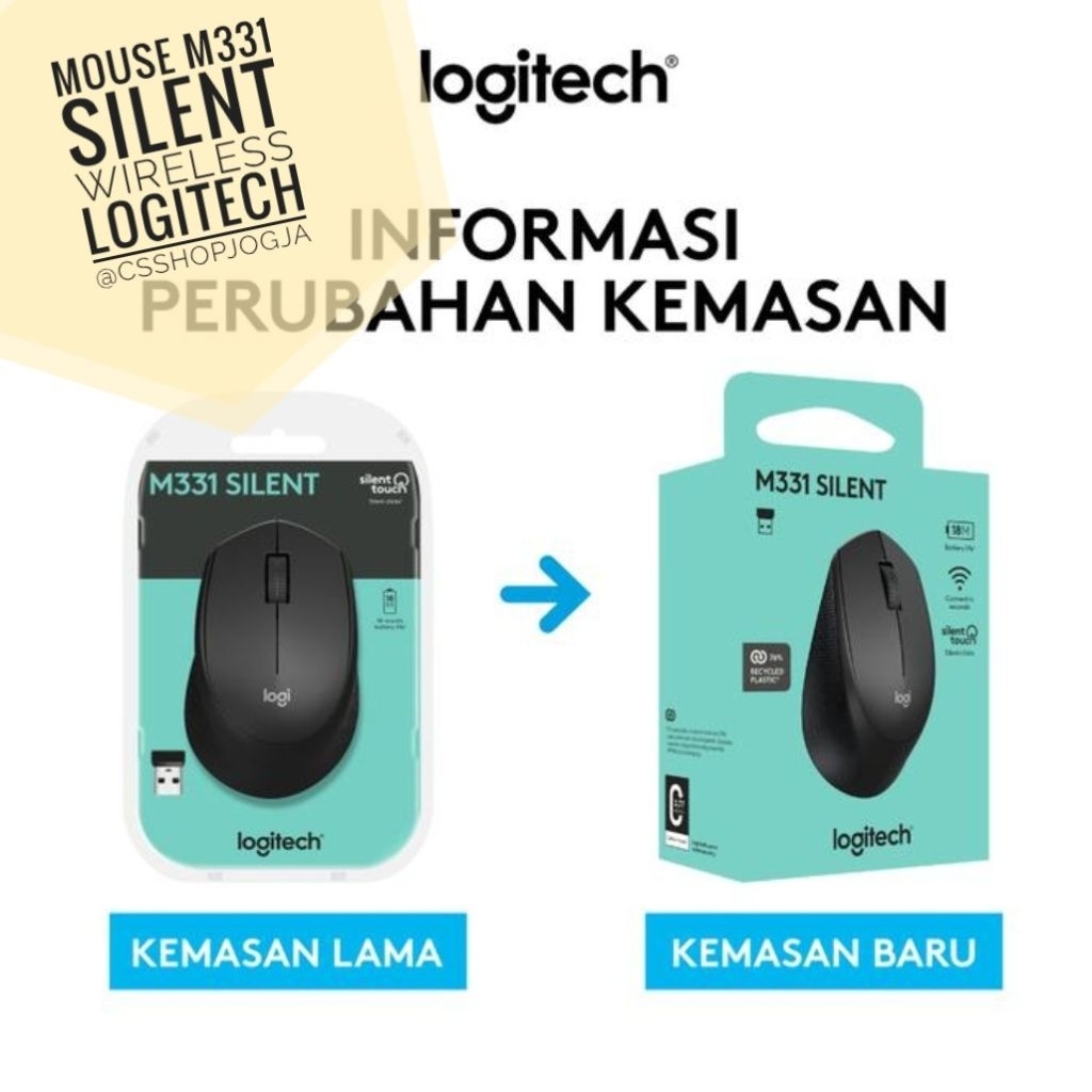 Jual Mouse Wireless M331 SILENT PLUS Logitech | Shopee Indonesia
